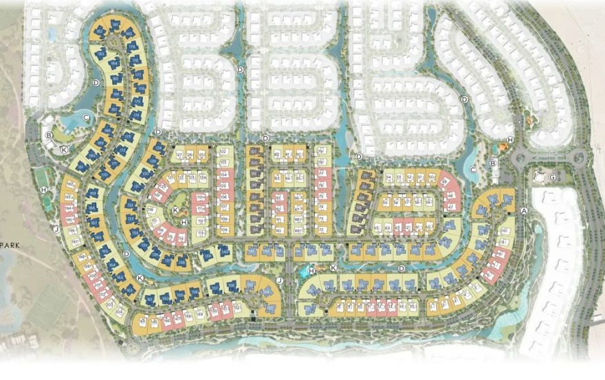 Floor plans and Master plan for The Oasis - Palmiera, Dubai