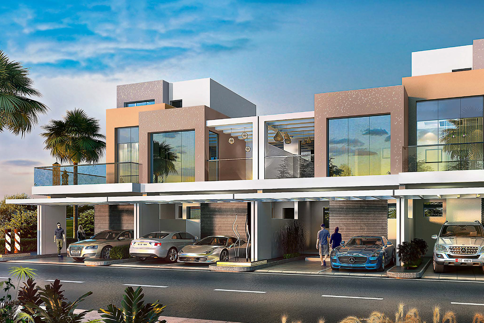 Floor plans and Master plan for Greenwoods Villas, Dubai